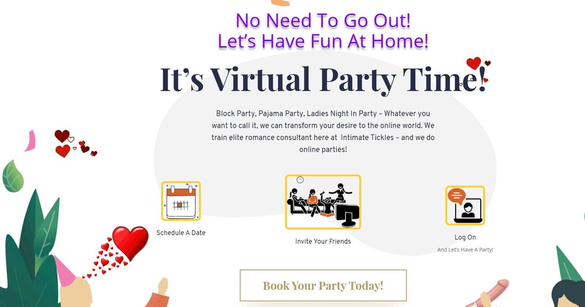 Host A Virtual Online Adult Romance Party